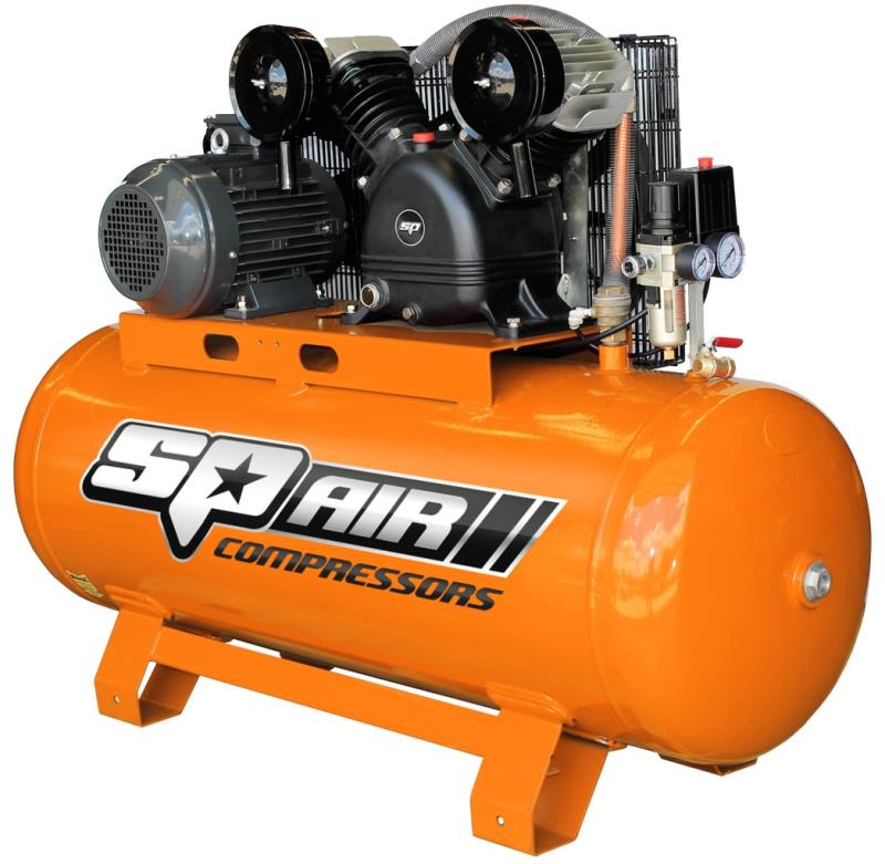 SP TOOLS AIR COMPRESSOR - TRIPLE CAST IRON STATIONARY - 5.5HP 3 PHASE ...